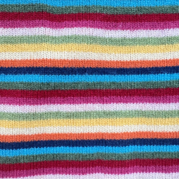 Laura Ashley | Sweaters | Vintage Laura Ashley 0 Wool Rainbow Striped ...